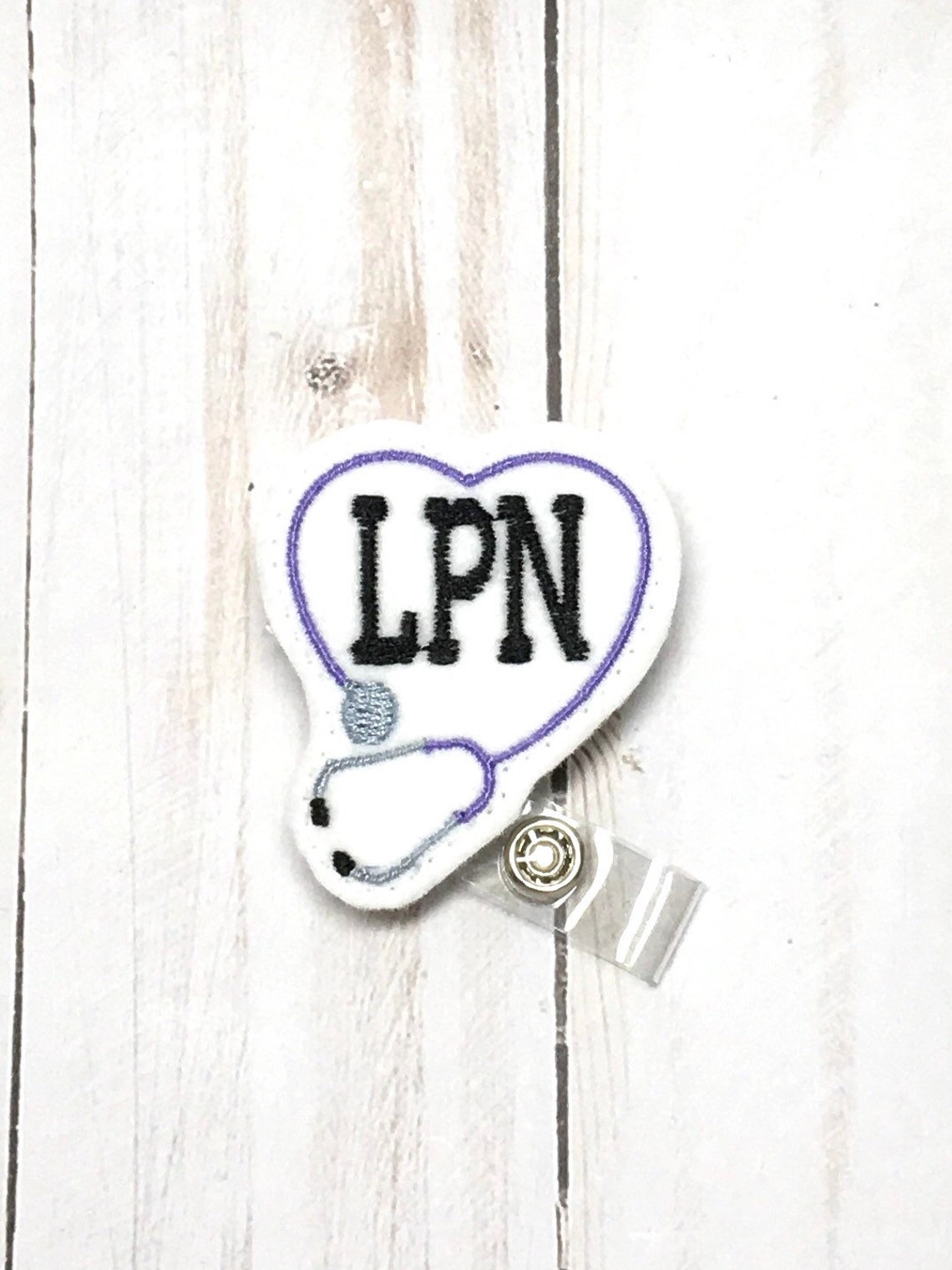 Stethoscope Badge Reel, LPN Badge Reel, Nurse Badge Reel, RN Badge Reel ...