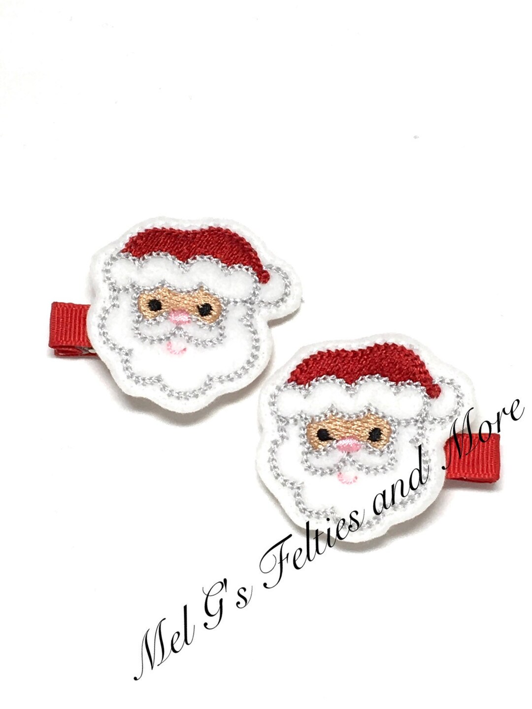 Santa Claus Hair Clip, Santa Claus Hair Bow, Santa Hair Clip, Christmas ...