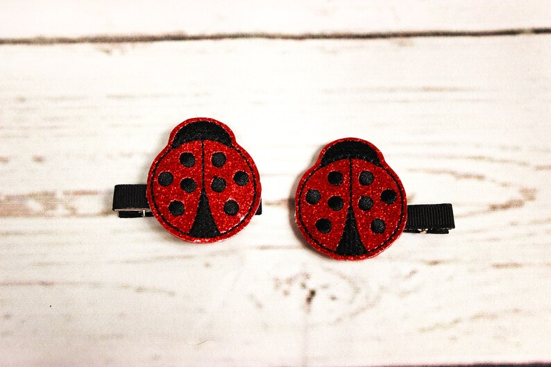 Ladybug Hair Clip Ladybug Hair Bow Garden Hair Clip Toddler - Etsy