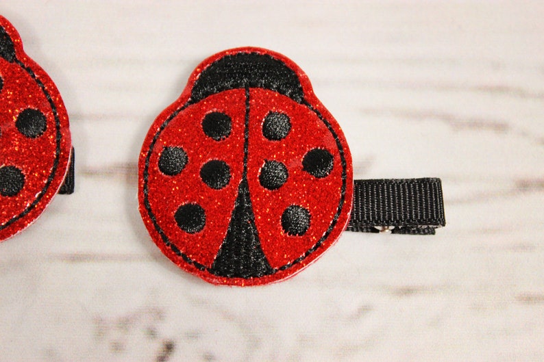 Ladybug Hair Clip Ladybug Hair Bow Garden Hair Clip Toddler - Etsy