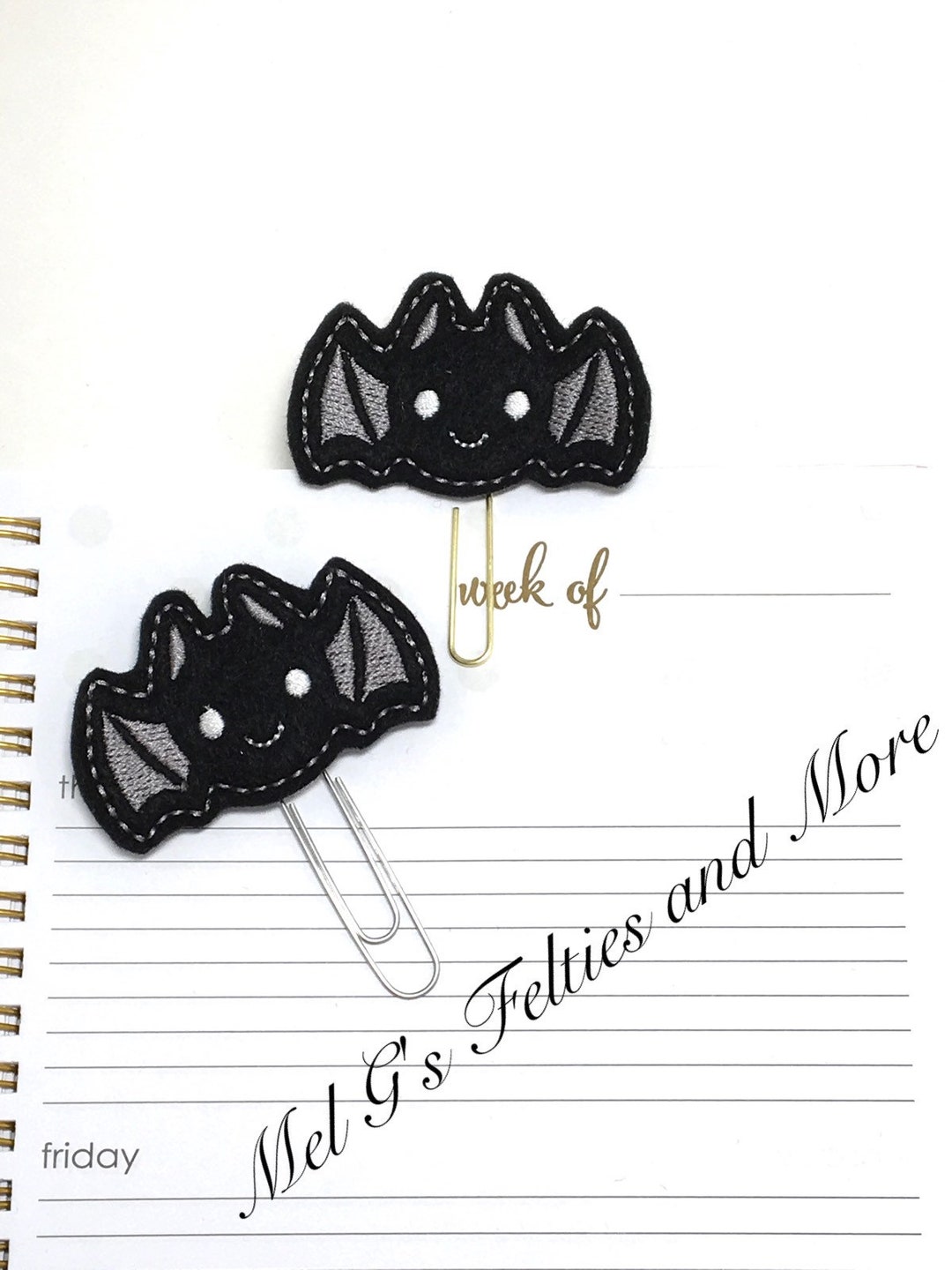 Bat Planner Clip, Bat Paper Clip,halloween Planner Clip,fall Planner ...