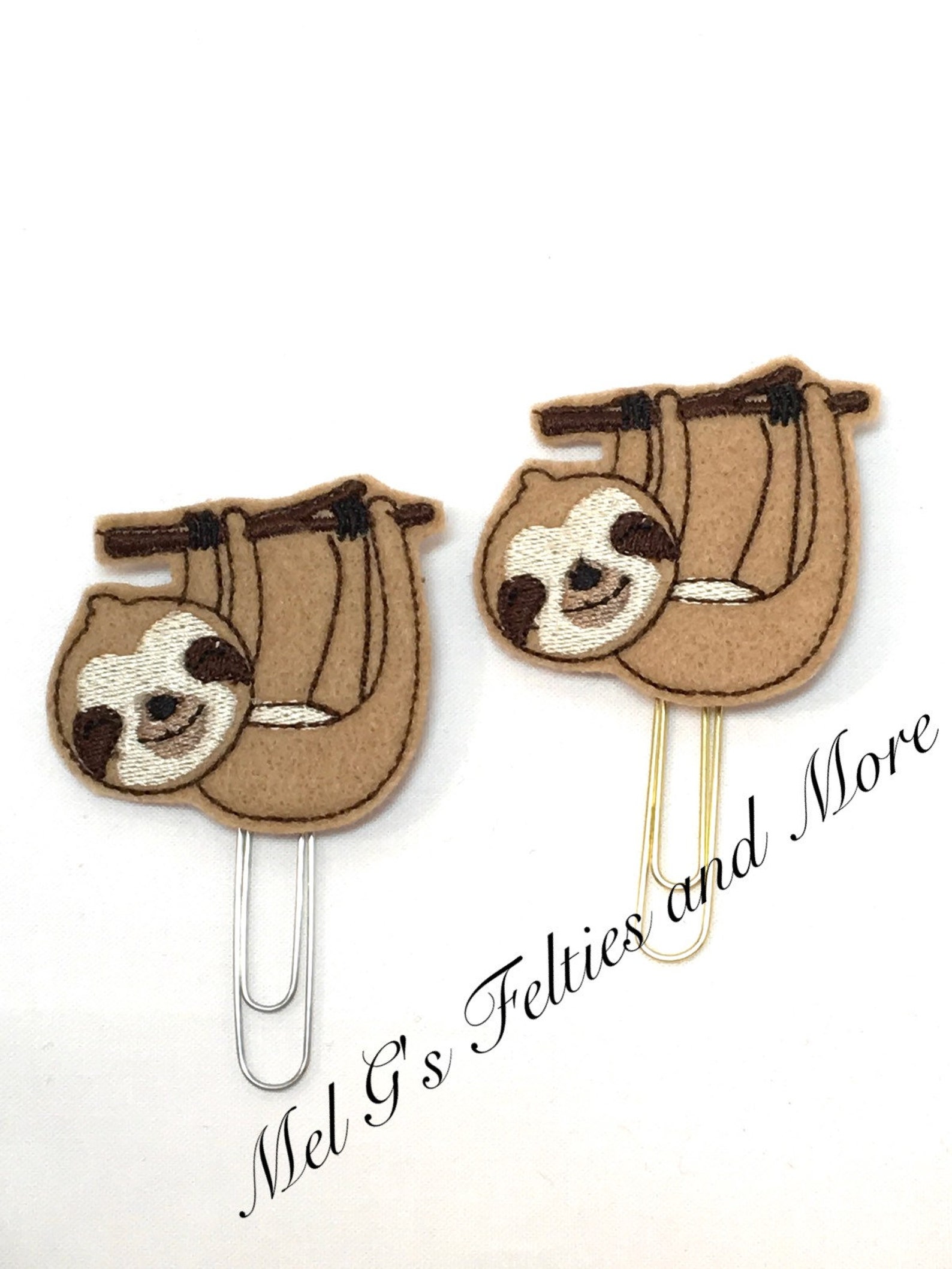 Sloth Planner Clip Sloth Paper Clip Hanging Sloth Paper | Etsy