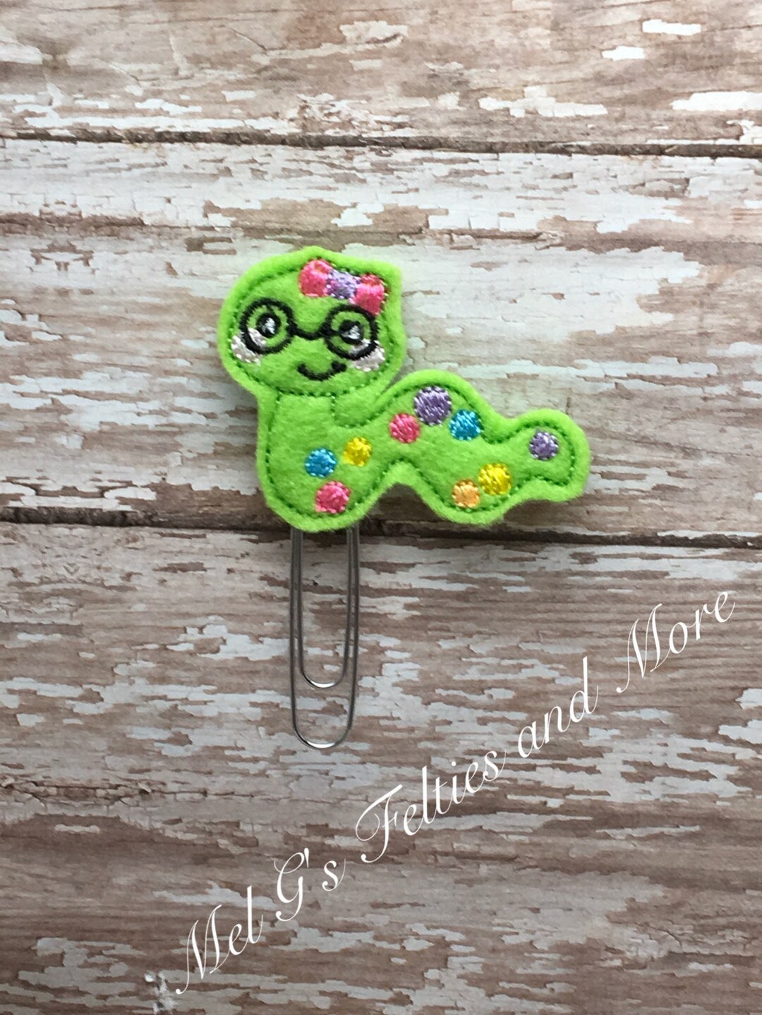 Nerdy Book Worm Planner Clip, Book Worm Planner Clip, Worm Paper Clip ...