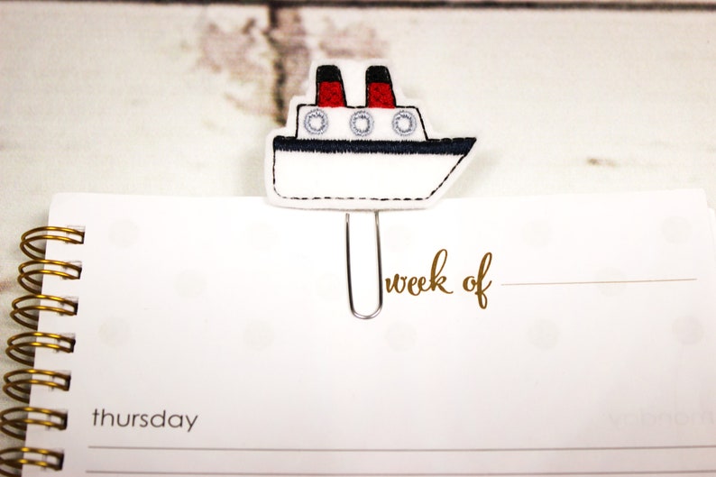 Boat Planner Clip, Ship Planner Clip, Cruise Paper Clip, Teacher ...