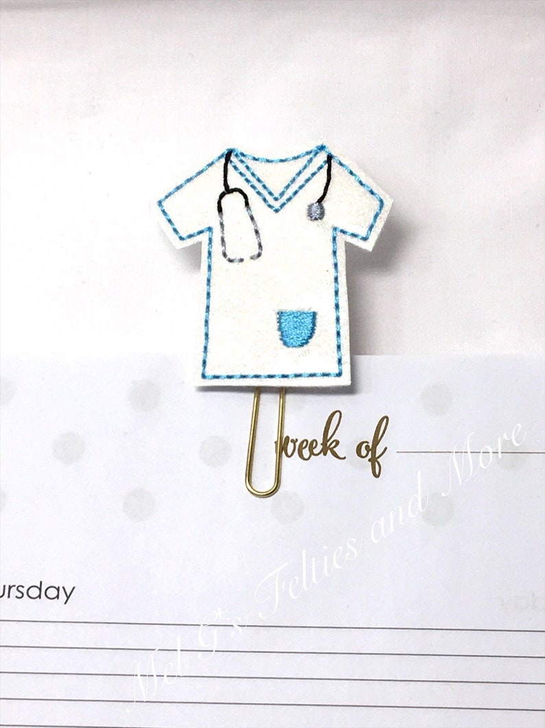 Scrub Top Planner Clip Scrub Top Paper Clip Scrubs Paper - Etsy