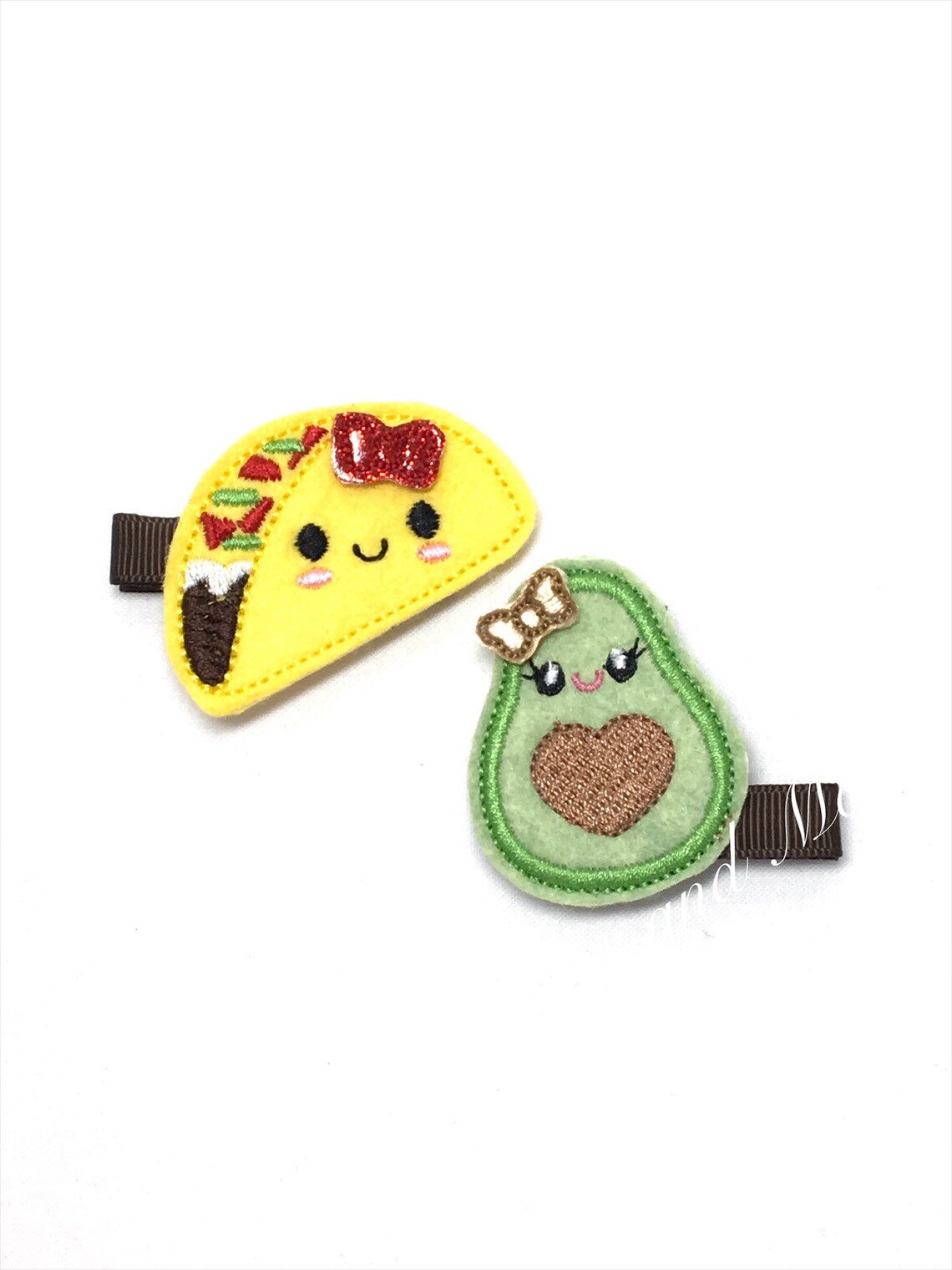 Avocado Hair Clip, Avocado Hair Bow, Taco Hair Clip, Taco Hair Bow ...