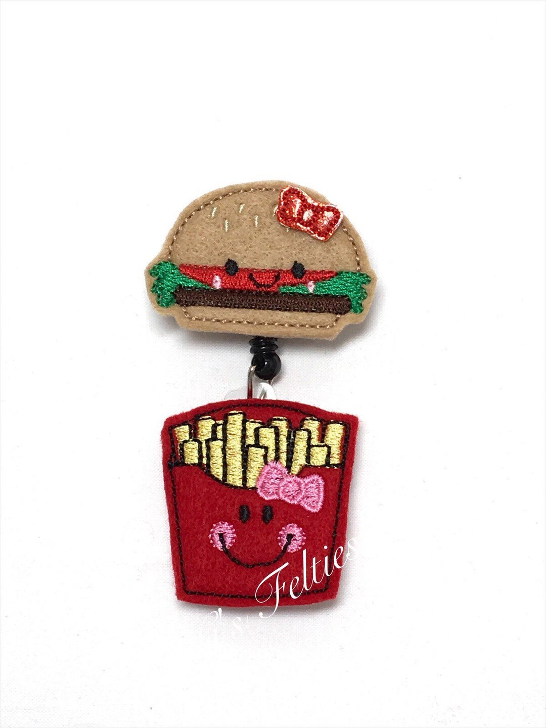 Hamburger Badge Reel, Fries Badge Reel, Badge Holder, Teacher Badge ...