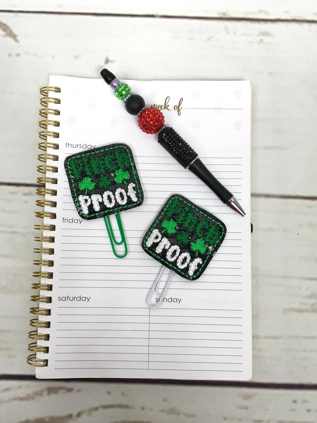 Shamrock Paper Clip, Pinch Proof Paperclip, Clover Planner Clip, Nurse ...
