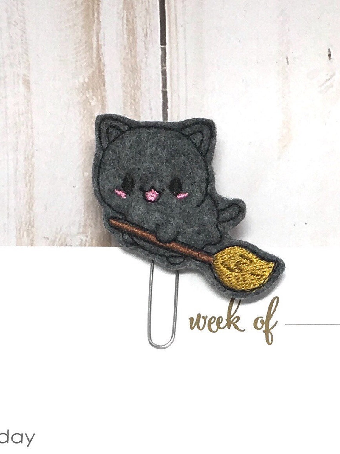 Cat Planner Clip, Witch Planner Clip, Halloween Planner Clip, Kitty ...