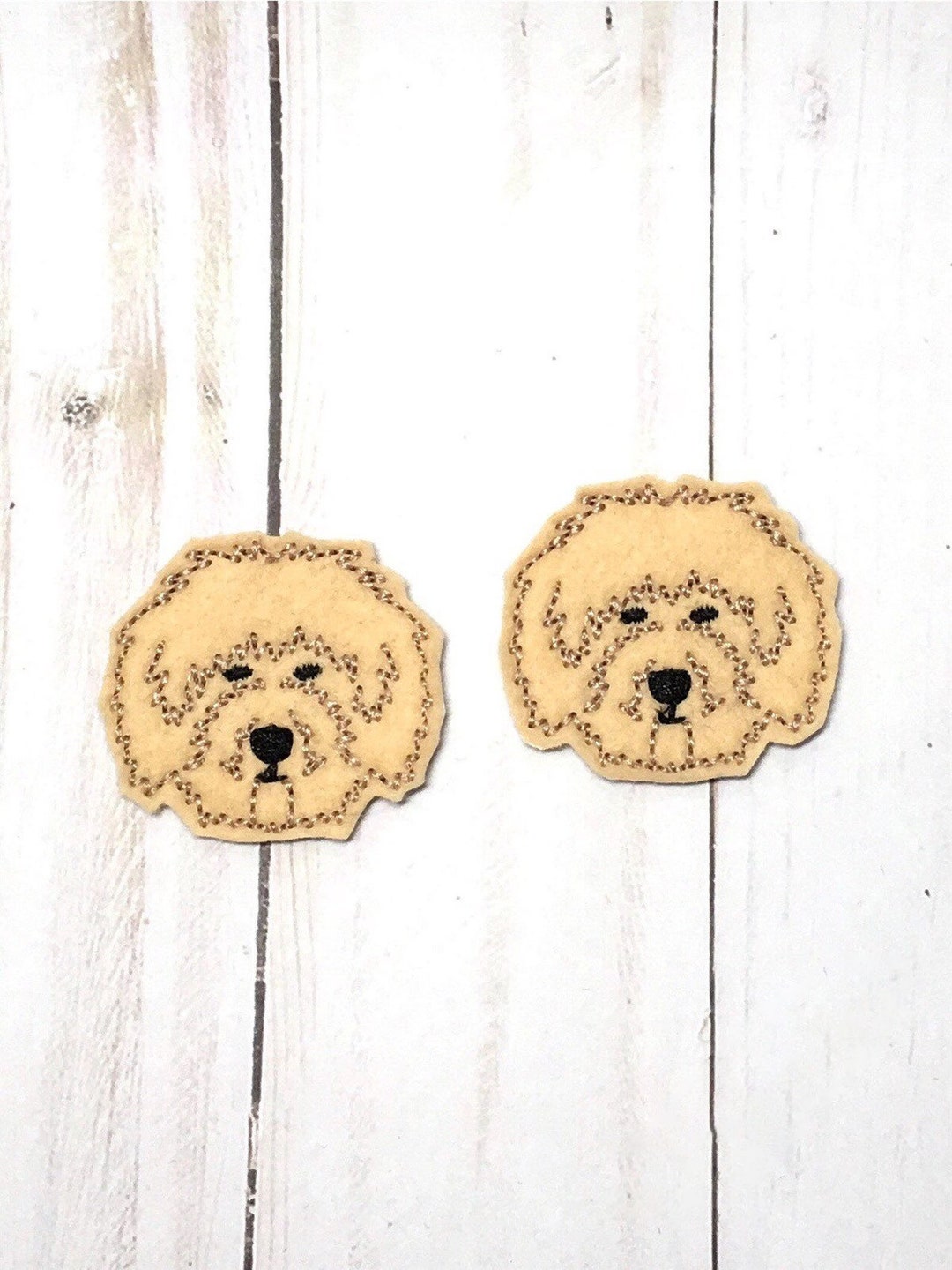 Doodle Dog Feltie, Puppy Feltie, Dog Feltie Embellishment, Dog Bow ...