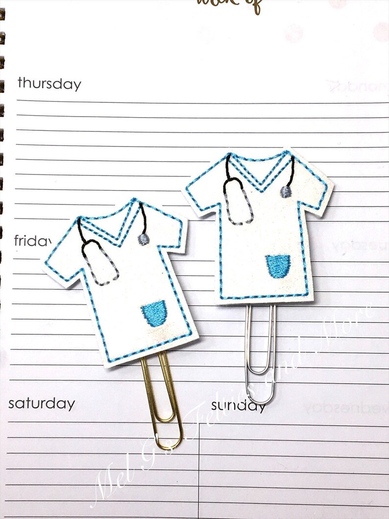 Scrub Top Planner Clip Scrub Top Paper Clip Scrubs Paper - Etsy