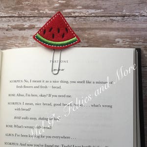 Watermelon Planner Clip, Teacher Planner Clip, Felt Paper Clip, Book ...