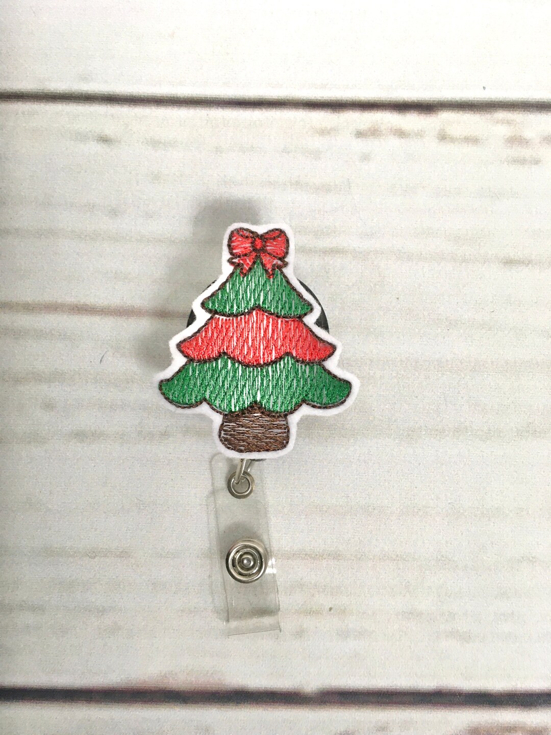 Christmas Tree Badge Reel, Badge Reel Topper, Nurse Badge Reel Holder ...