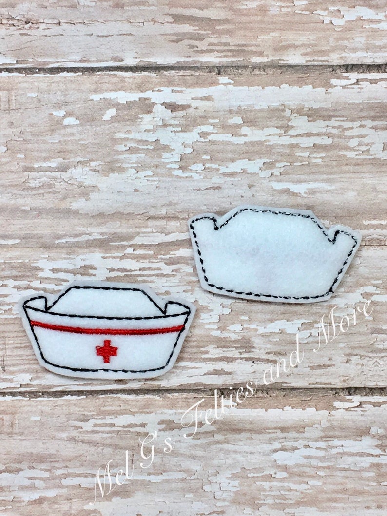 Nurse Hat Feltie, Nurse Feltie, Medical Felties, Nurse Cap Feltie, Cut ...