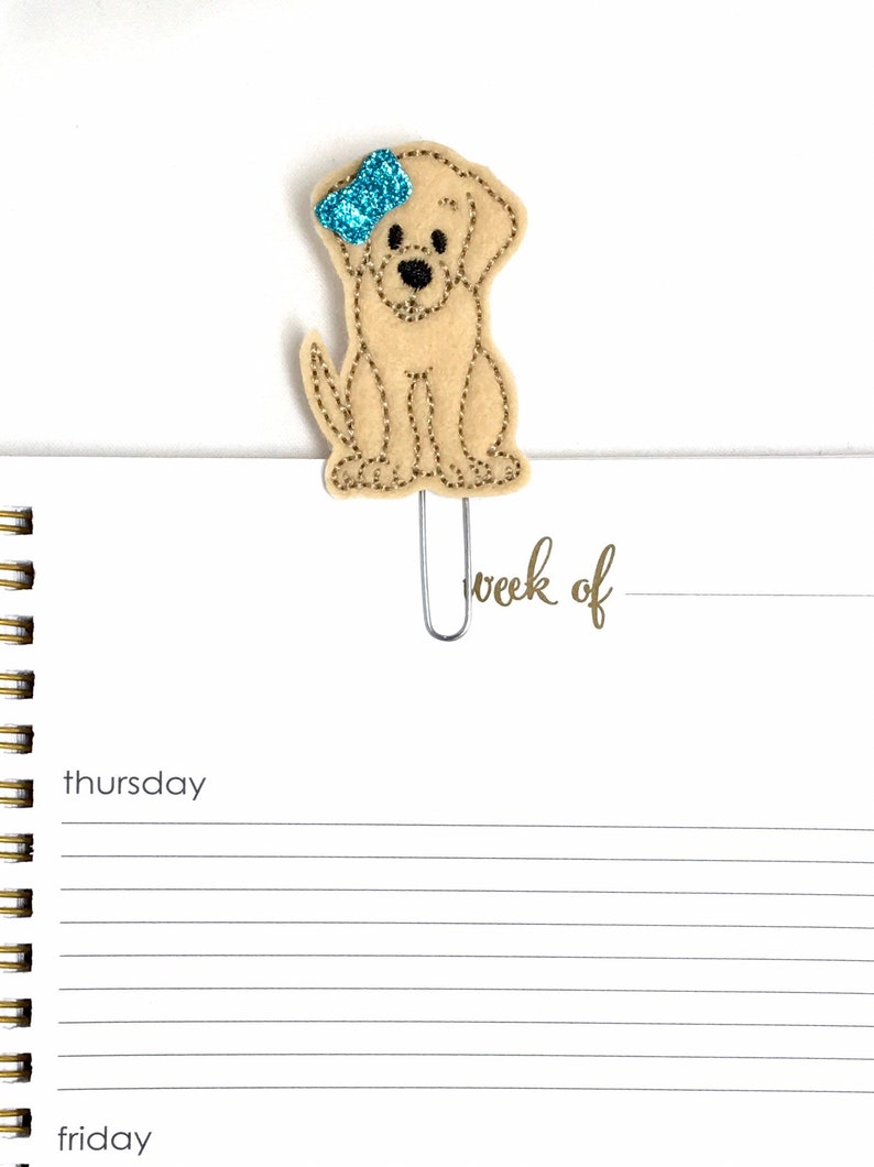 Labrador Planner Clip Lab Paper Clip Chocolate Lab Planner - Etsy