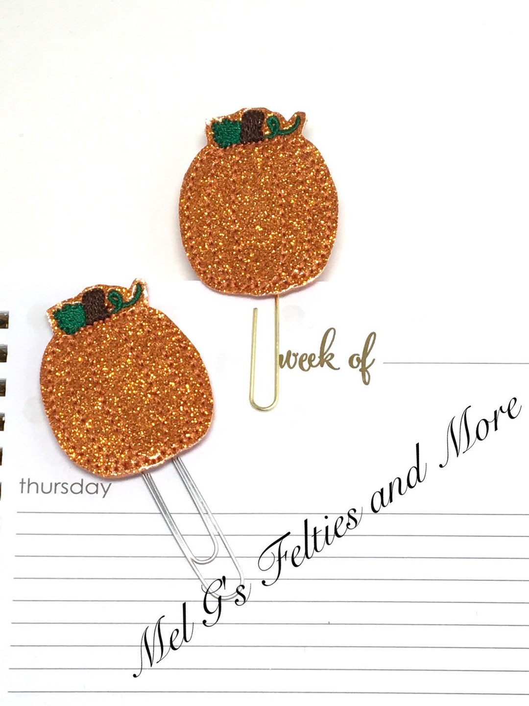 Pumpkin Planner Clip, Pumpkin Paper Clip, Pumpkin, Fall Planner Clip ...