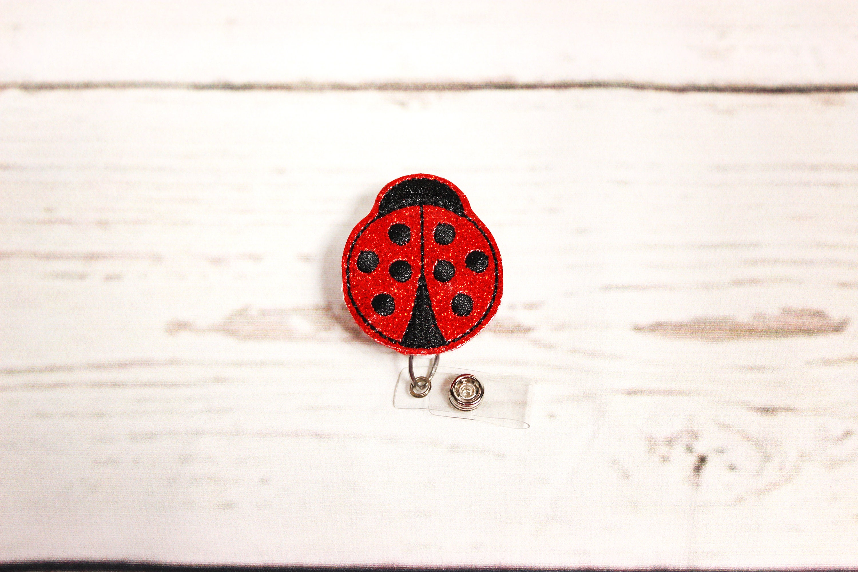 Ladybug Badge Reel, Nurse Badge Reel, Nurse Badge Holder, Garden Badge ...