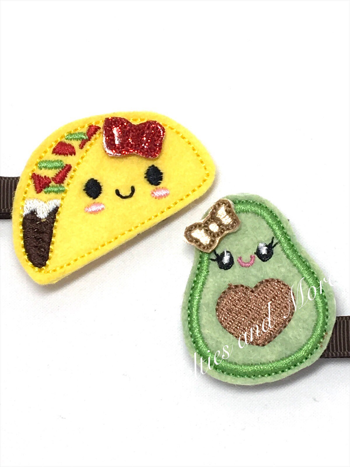 Avocado Hair Clip Avocado Hair Bow Taco Hair Clip Taco Hair | Etsy