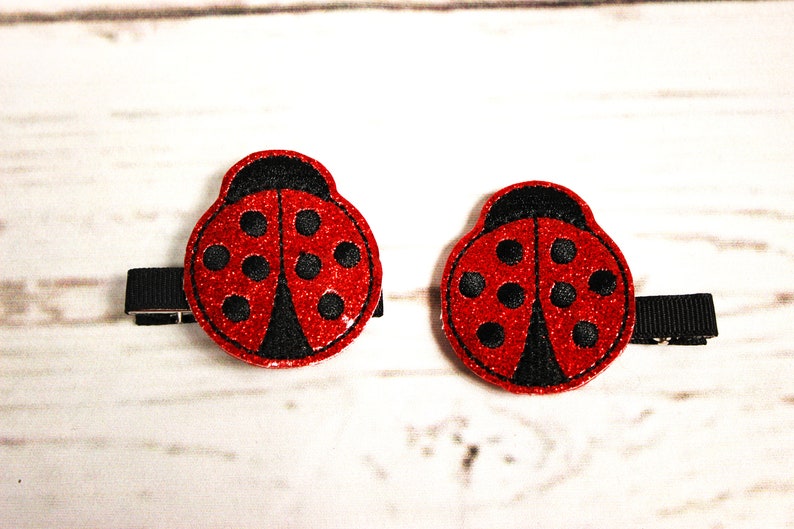 Ladybug Hair Clip Ladybug Hair Bow Garden Hair Clip Toddler - Etsy