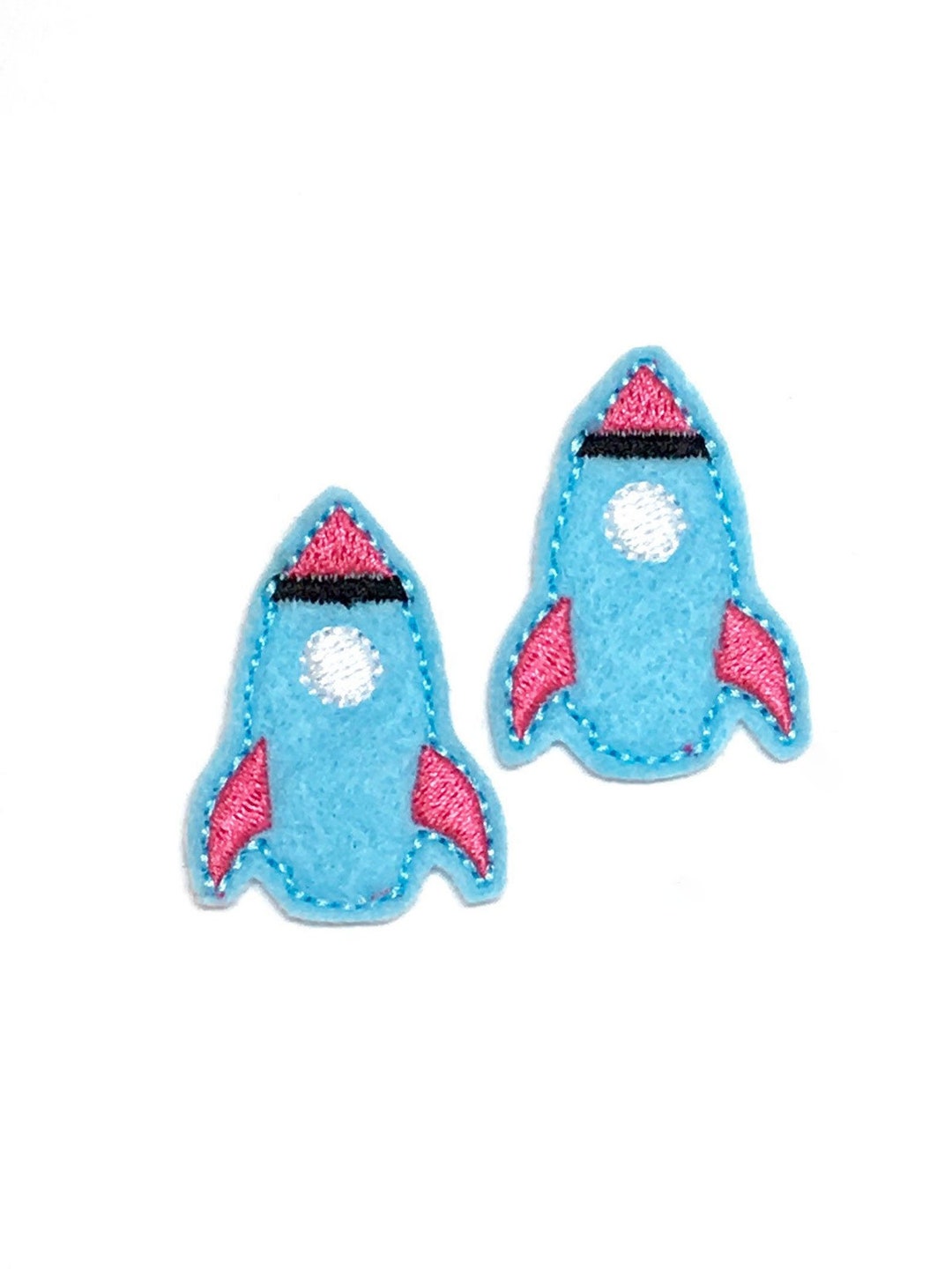 Rocket Feltie, Rocket Felties, Felt Applique, Spaceship Feltie, Hair ...