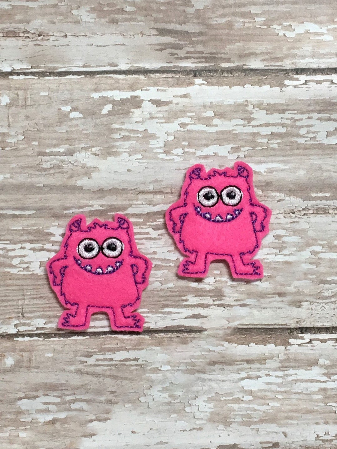 Monster Feltie, Monster Felties, Pink Monster Feltie Embellishment, Cut ...