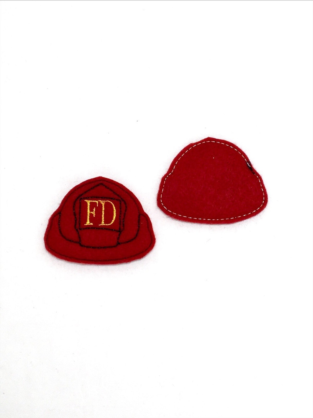 Fireman Hat Feltie, Fireman Felties, Embroidered Felt, Firefighter ...