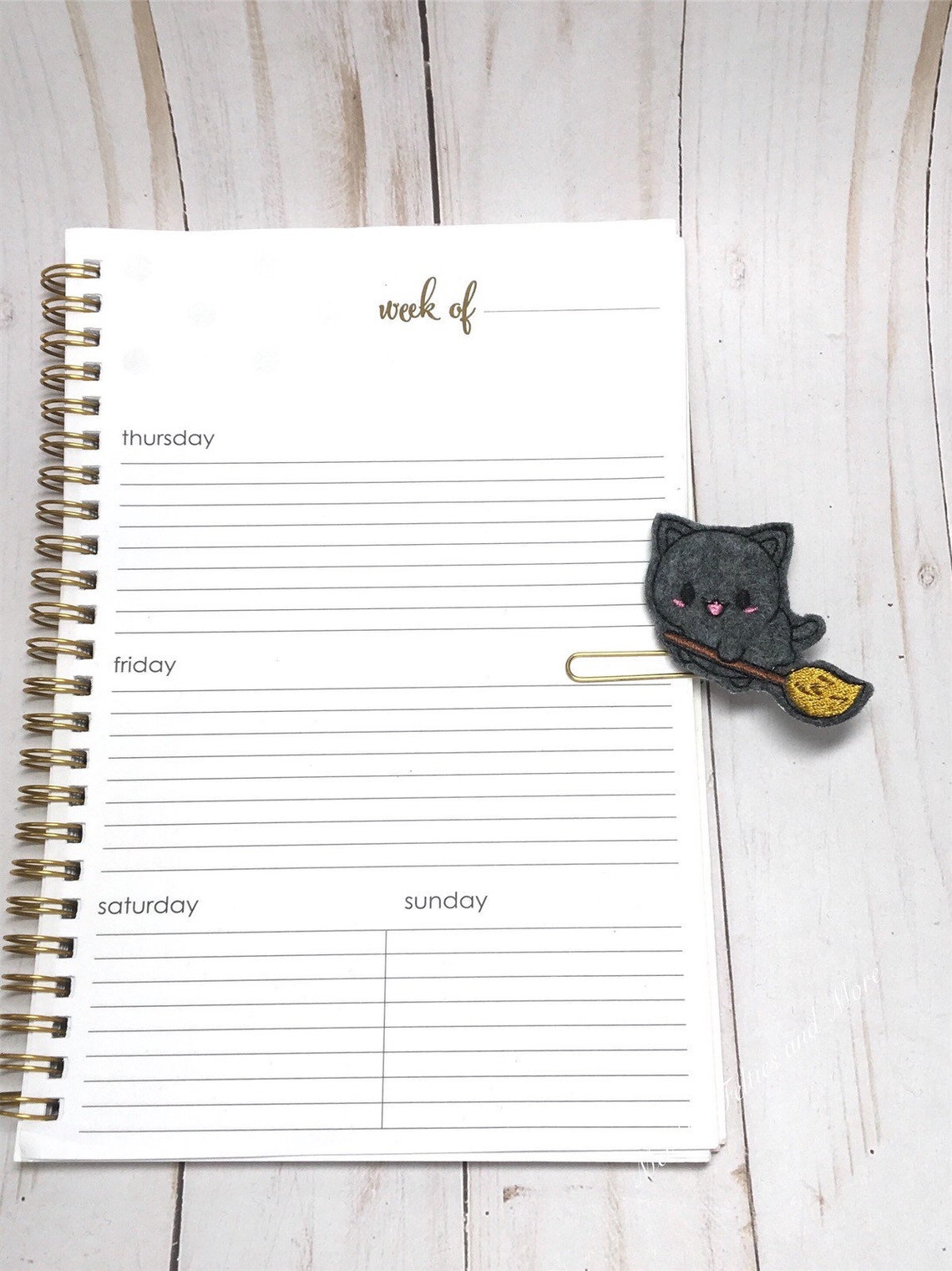 Cat Planner Clip, Witch Planner Clip, Halloween Planner Clip, Kitty ...