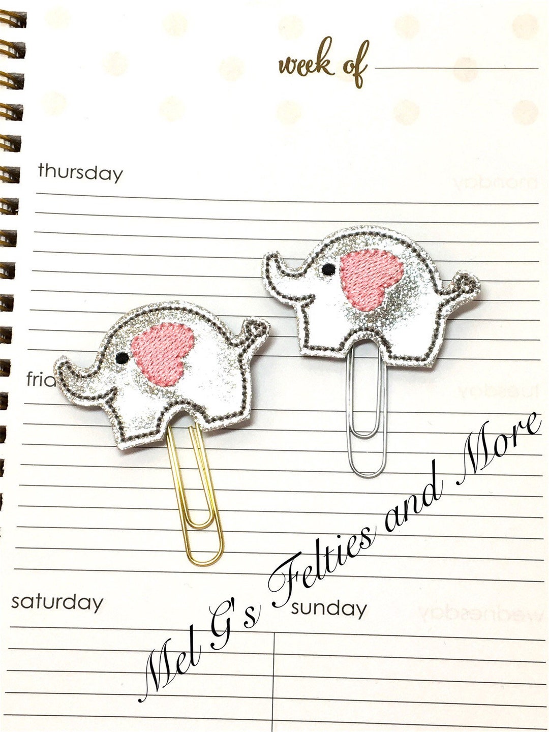 Elephant Planner Clip, Teacher Planner Clip, Animal Planner Clip ...