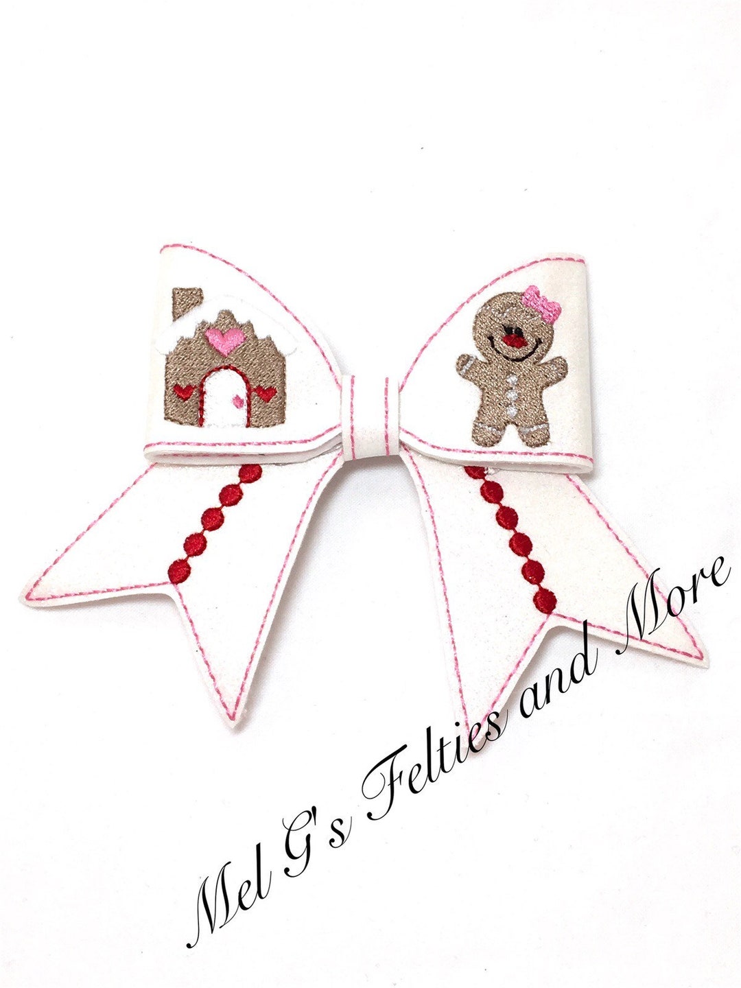 Gingerbread Hair Bow, Christmas Hair Bow, Christmas Cheer Bow ...