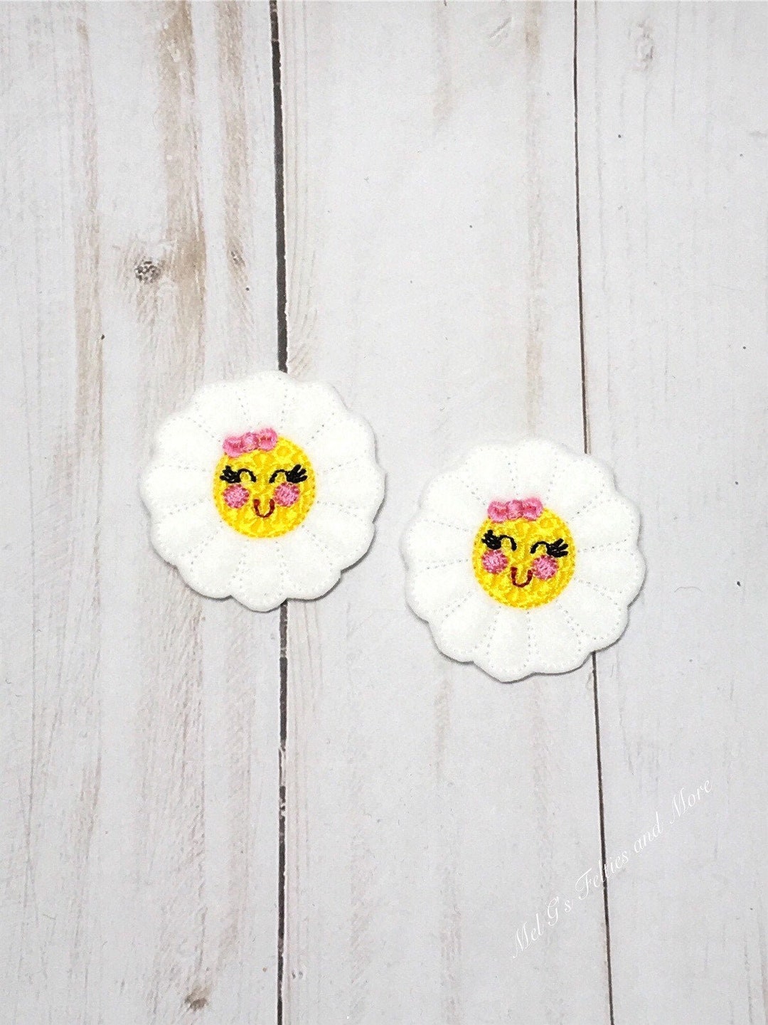 Daisy Feltie, White Daisy Felties, Flower Feltie, Garden Feltie ...