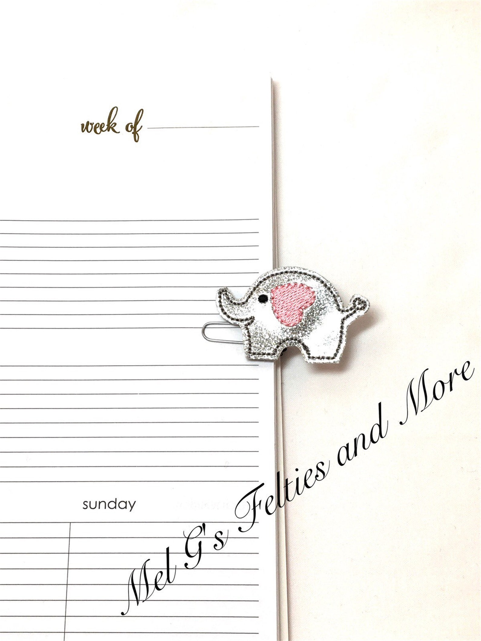 Elephant Planner Clip Teacher Planner Clip Animal Planner - Etsy