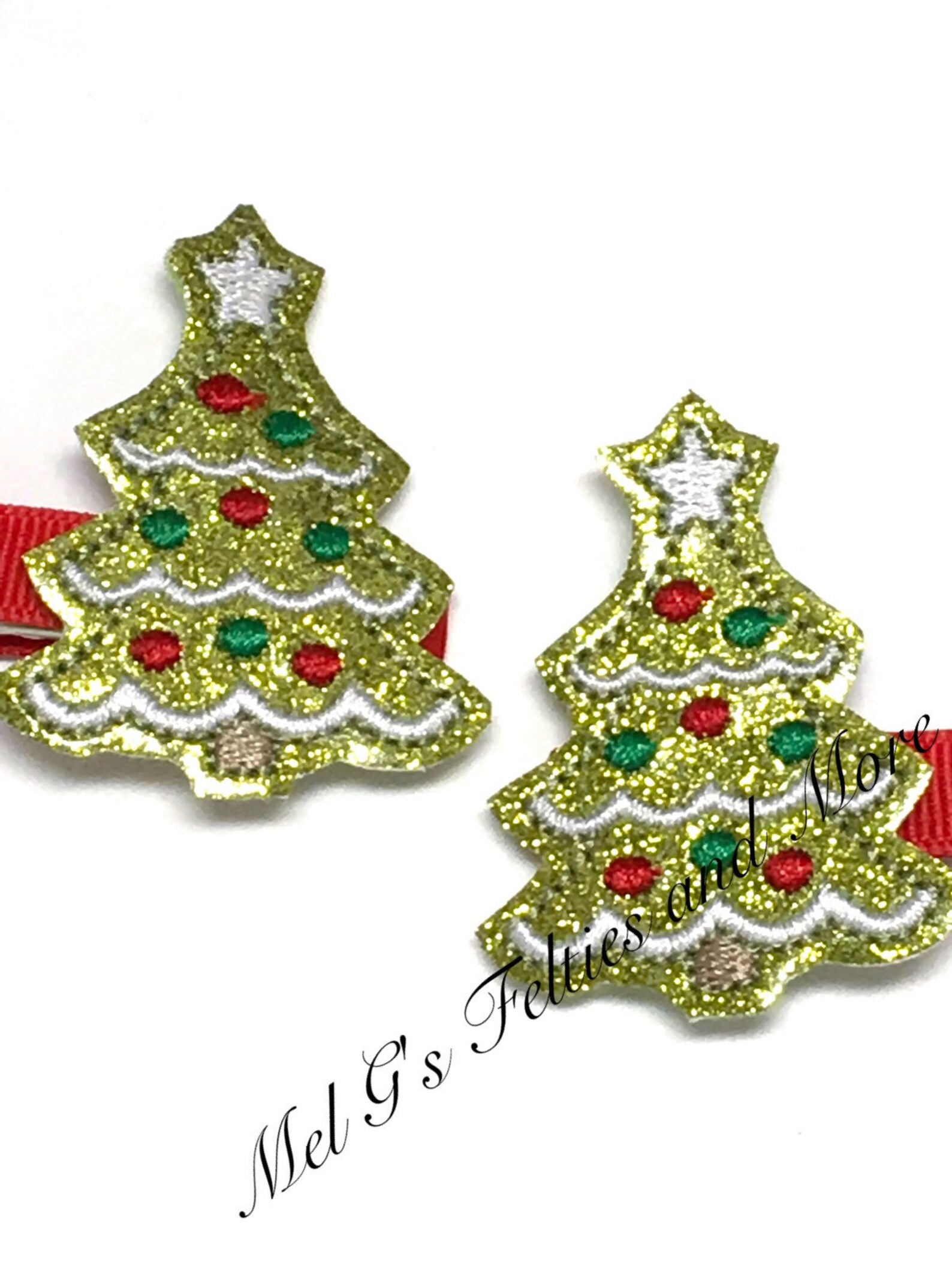 Christmas Tree Hair Clip Christmas Tree Hair Bow Christmas - Etsy