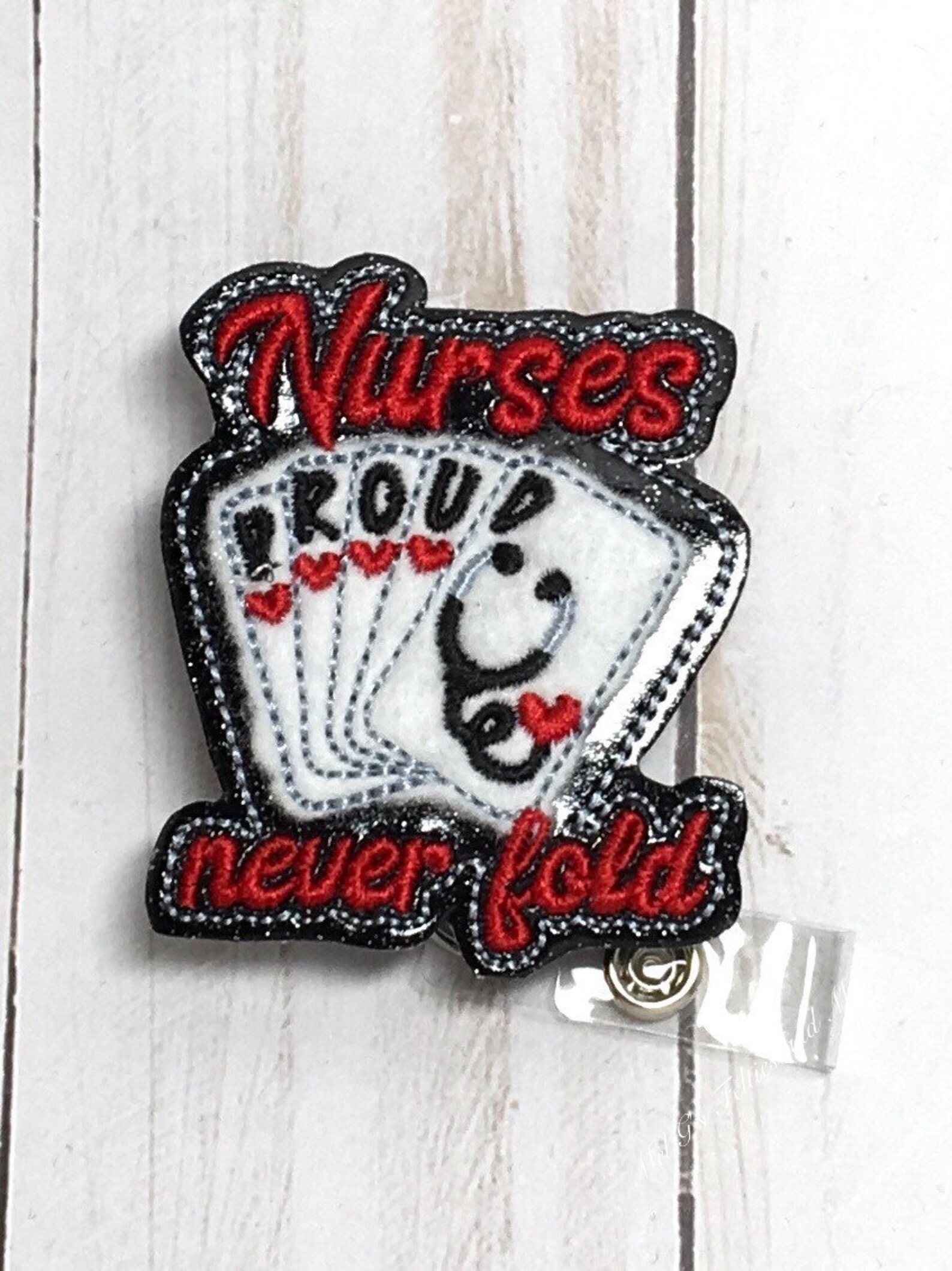 Nurses Never Fold Badge Reel Card Badge Reel Nurse Badge - Etsy