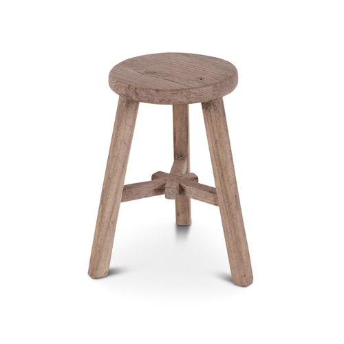 Chinese Antique Round Wooden Stool 4 Legs Unique Pieces | Etsy