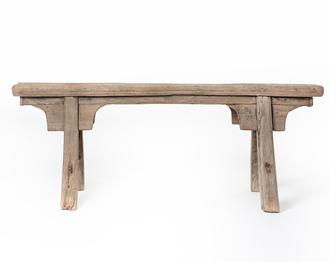 Rustic Chinese Wooden Bench - Old Unique Wooden Benches - Vintage ...