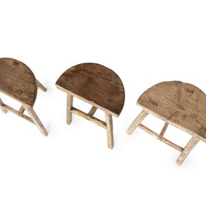 Chinese Old ''half Moon'' Wooden Stool - Unique Pieces, Imported From ...