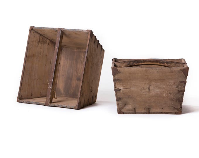 Old Wooden Chinese Rice Container - Vintage Basket Antique - Fruit Bowl ...