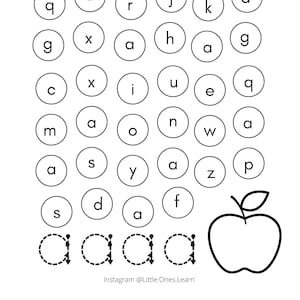Lowercase Alphabet & Number Search and Find Dot Marker Printable - Abc ...