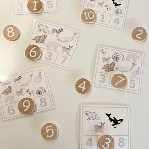 Arctic Animals Printable Set - Winter Printable - Arctic Animals Math ...