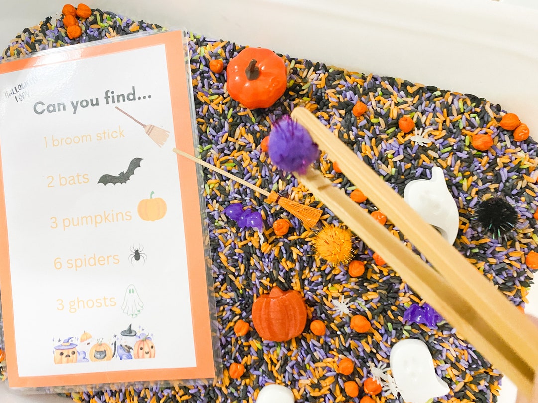 Halloween I Spy Sensory Rice Kit Sensory Base Filler Resin - Etsy