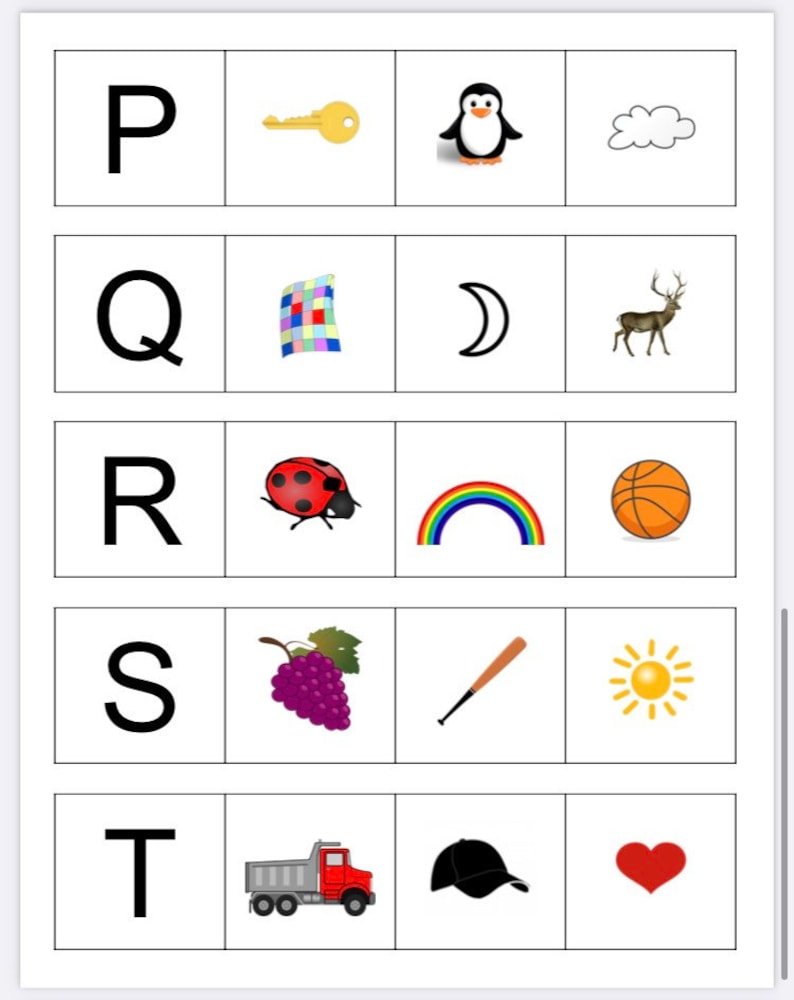 Letter Sounds Matching Cards Match and Clip Letters ABC | Etsy