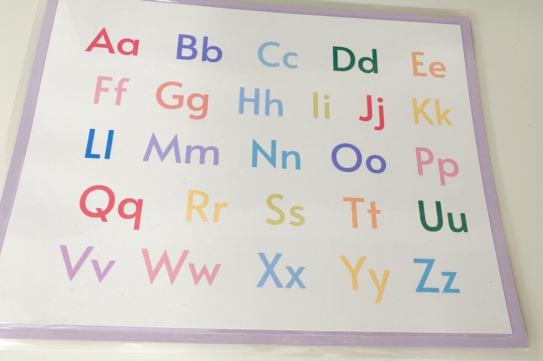 Alphabet Mat ABC Poster Uppercase and Lowercase Set - Etsy