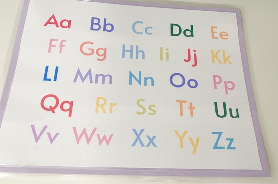 Alphabet Mat ABC Poster Uppercase and Lowercase Set - Etsy