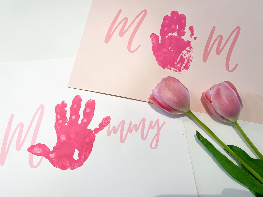 Mother’s Day Handprint Printable Art - Etsy
