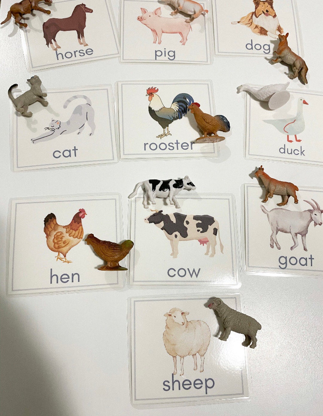 Farm Animals BUNDLE Themed Flashcards, Count and Clip Cards and Posters ...