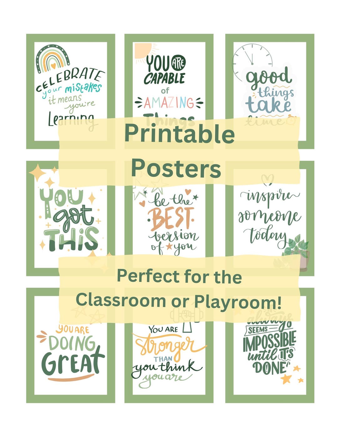 Inspirational Quotes Posters for the Classroom - Etsy