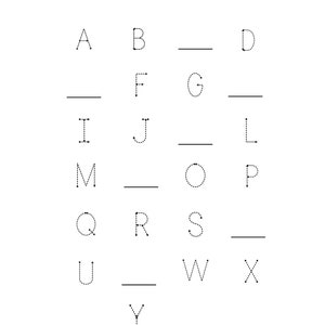 Alphabet Worksheet - Printing Practice - Fill in the Letter - Etsy