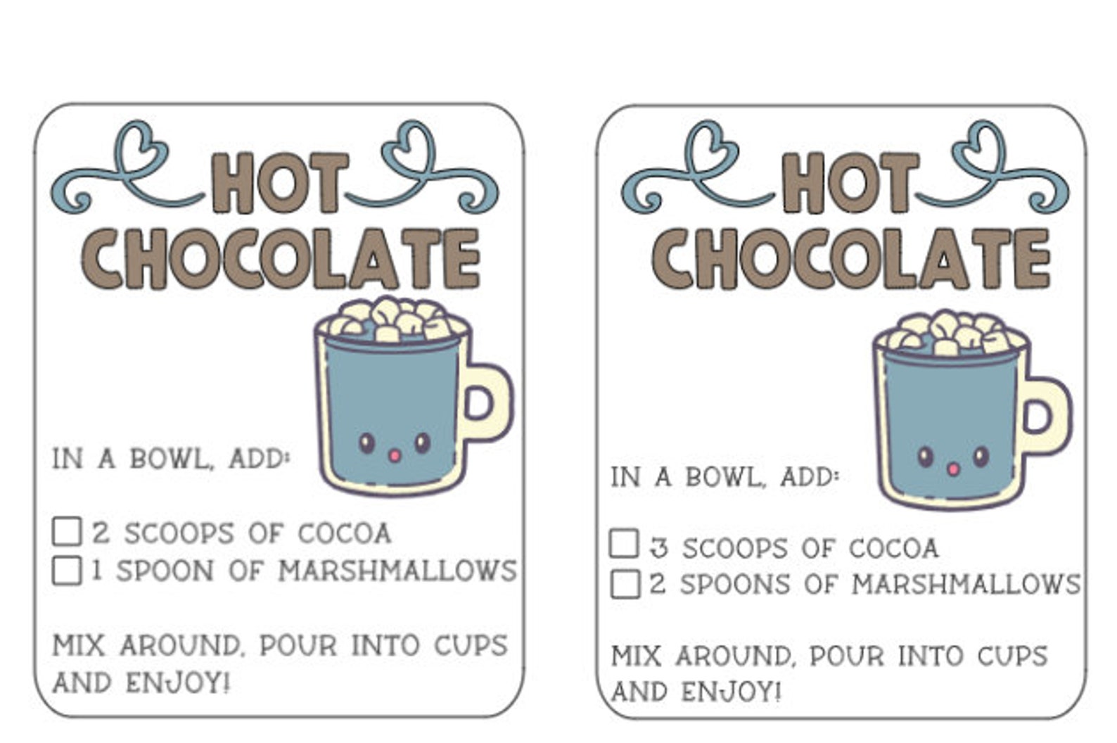 Hot Chocolate Printable Activity Set for Sensory Bin | Etsy