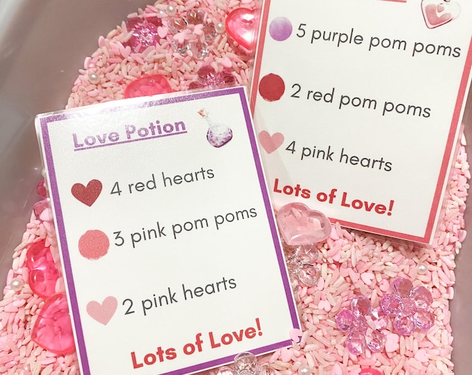 Valentine Love Potion Recipe Cards Matching Counting Measuring Activity ...