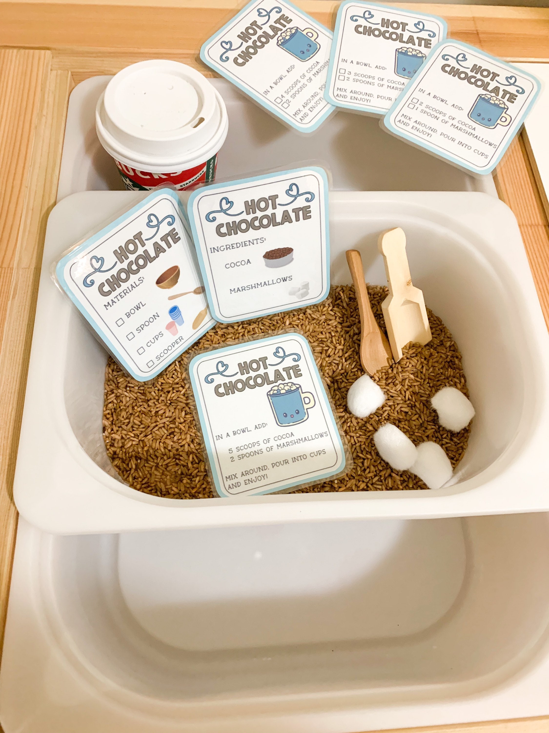 Hot Chocolate Printable Activity Set for Sensory Bin | Etsy